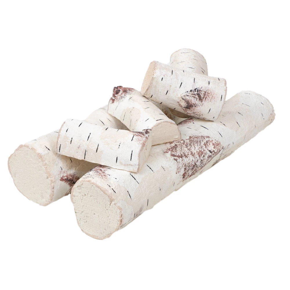 Legno di betulla ceramico decorativo in 6 pezzi diversi